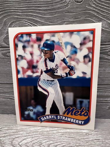 Darryl Strawberry 1989 Topps MLB Baseball Pocket Folder New York Mets ...