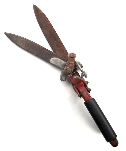 PRICE DROP #2 -VTG Red Metal Garden Shears Trimmers Grass Clippers ...