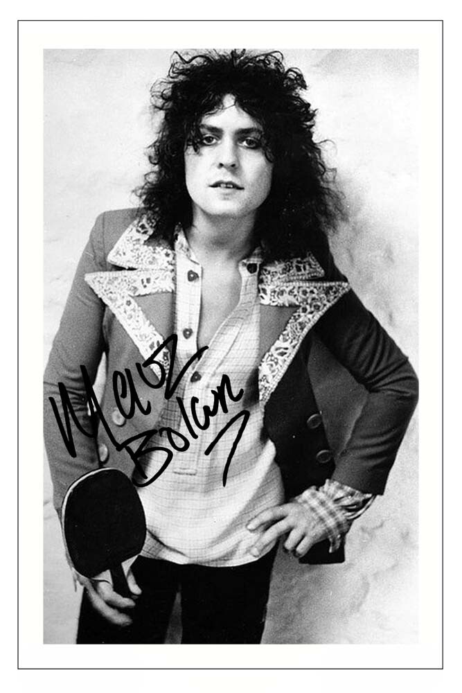 MARC BOLAN Signed Autograph PHOTO Fan Signature Gift Print Music T-REX ...