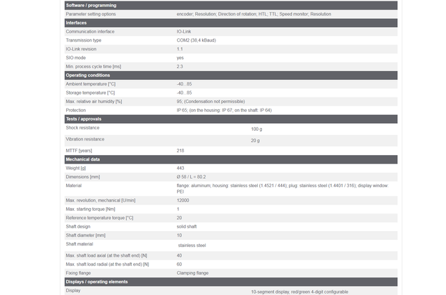 ifm RVP510 Incremental Encoder with Solid Shaft and Display for sale ...