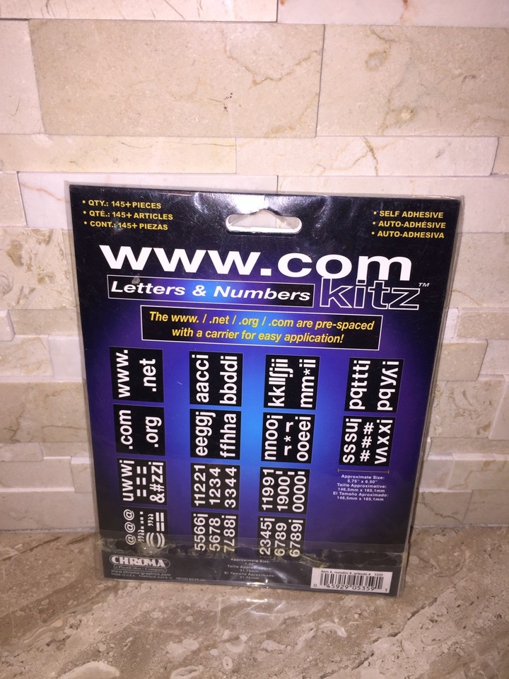CHROMA LETTERS AND NUMBERS CAR WINDOW KIT | eBay