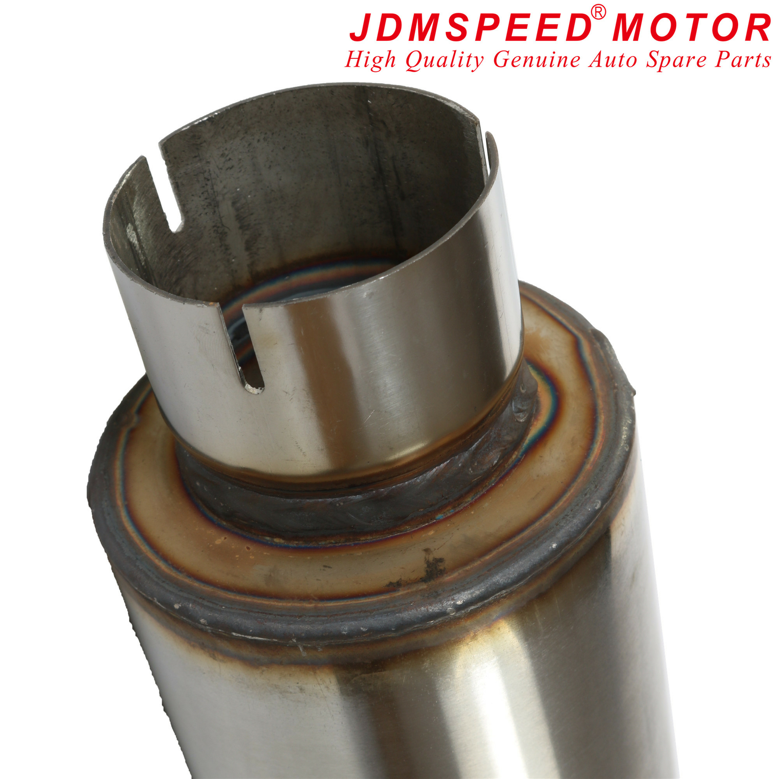 Universal Stainless Steel Exhaust Silencer Box 4" Round x 2.5" Bore x ...