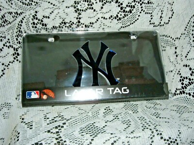 NEW YORK YANKEES MIRIOR INTERLOCKING ACRYLIC LICENSE PLATE 6" X 12" NEW ...