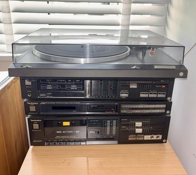 Technics Stack System: Turntable, Amplifier, Tuner, Cassette Player ...
