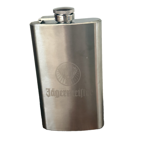NWOT Jager Jägermeister Flask 6 oz Stainless Steel Deer Head Logo Hip ...
