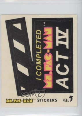1981 Fleer Ms Pac-Man Stickers I Completed Ms Pac-Man Act IV #46 0ad | eBay