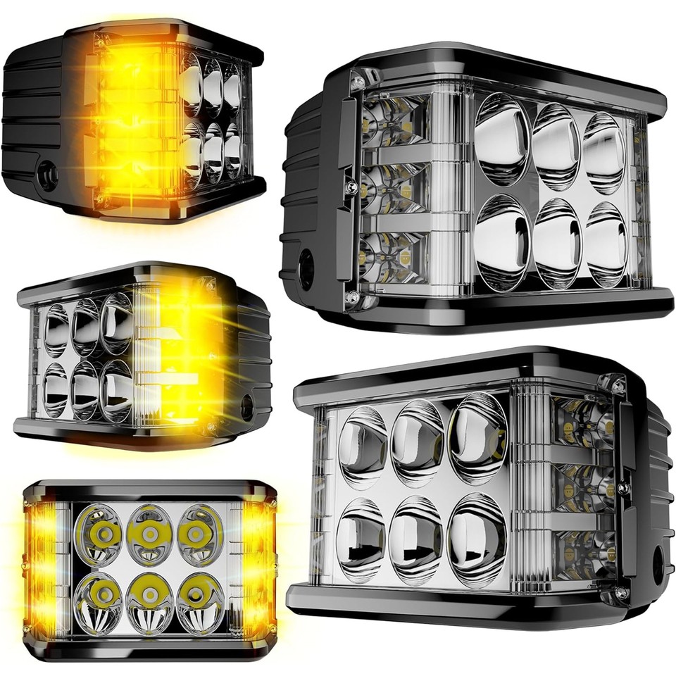 Side Shooter LED Pod Lights 4 inch Off Road LED Light Pods with Dual ...
