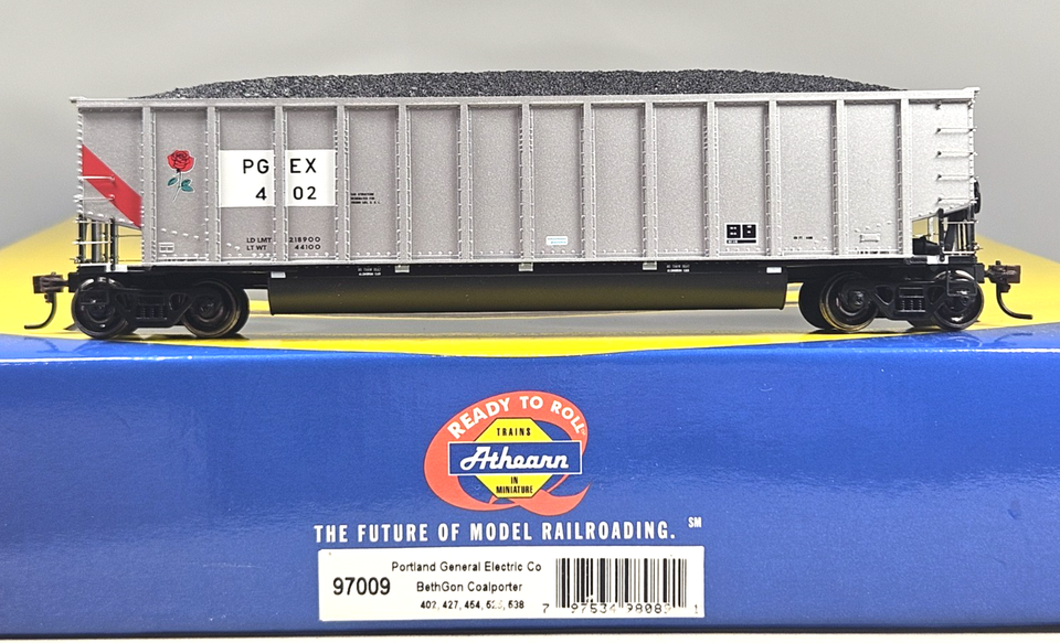 HO Athearn 97009 Portland General BethGon Coalporter w/Loads 5-Pack ...