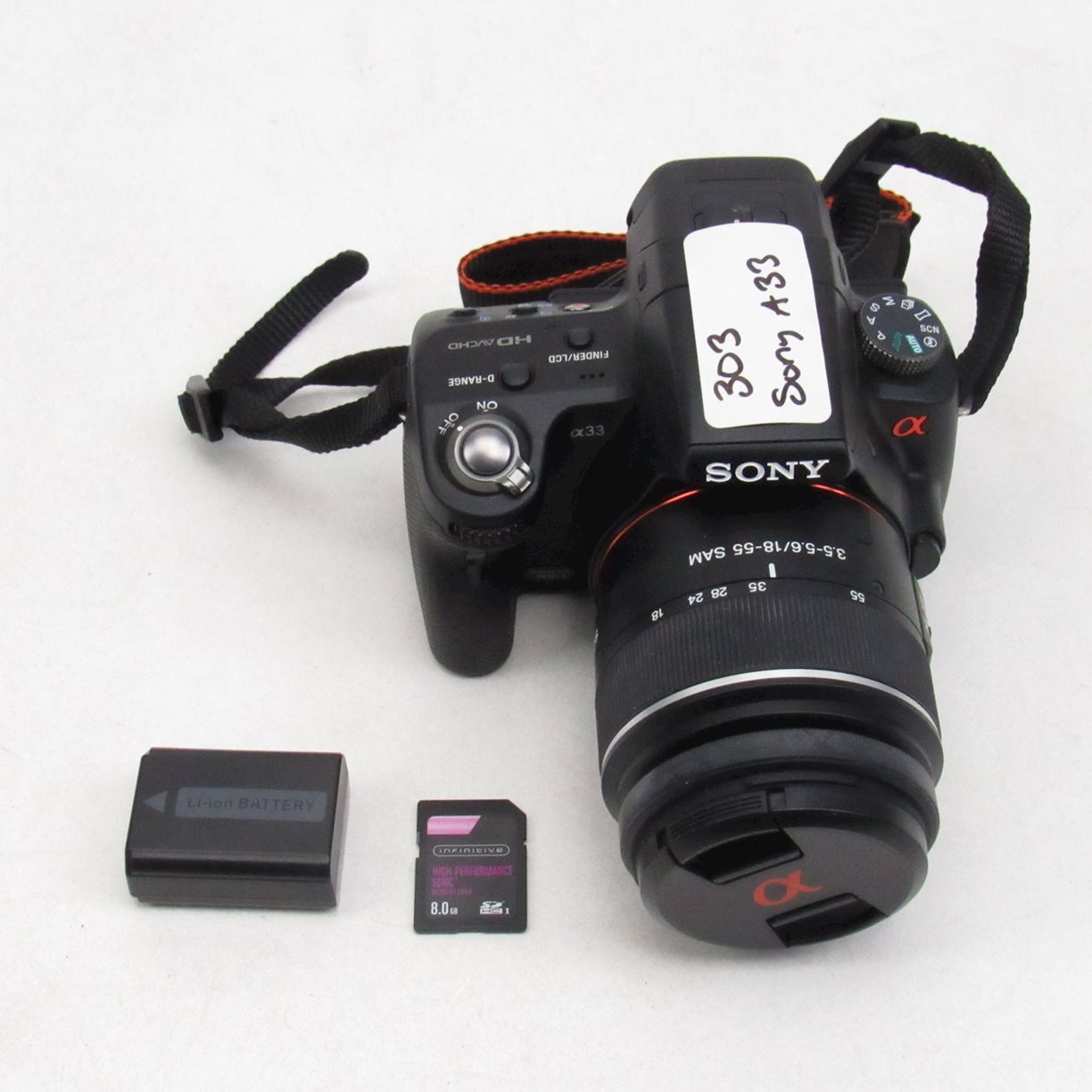 Sony Alpha A33 14 MP DSLR Camera w/ Battery, 32GB SD & Strap 140 ...