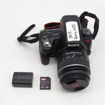 Sony Alpha A33 14 MP DSLR Camera w/ Battery, 32GB SD & Strap 140 ...