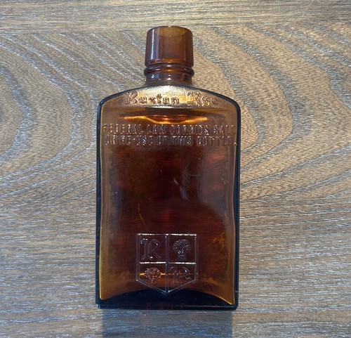 Vintage Antique 'Ruxton Rye' Amber Bottle Baltimore Pure Rye Distilling ...