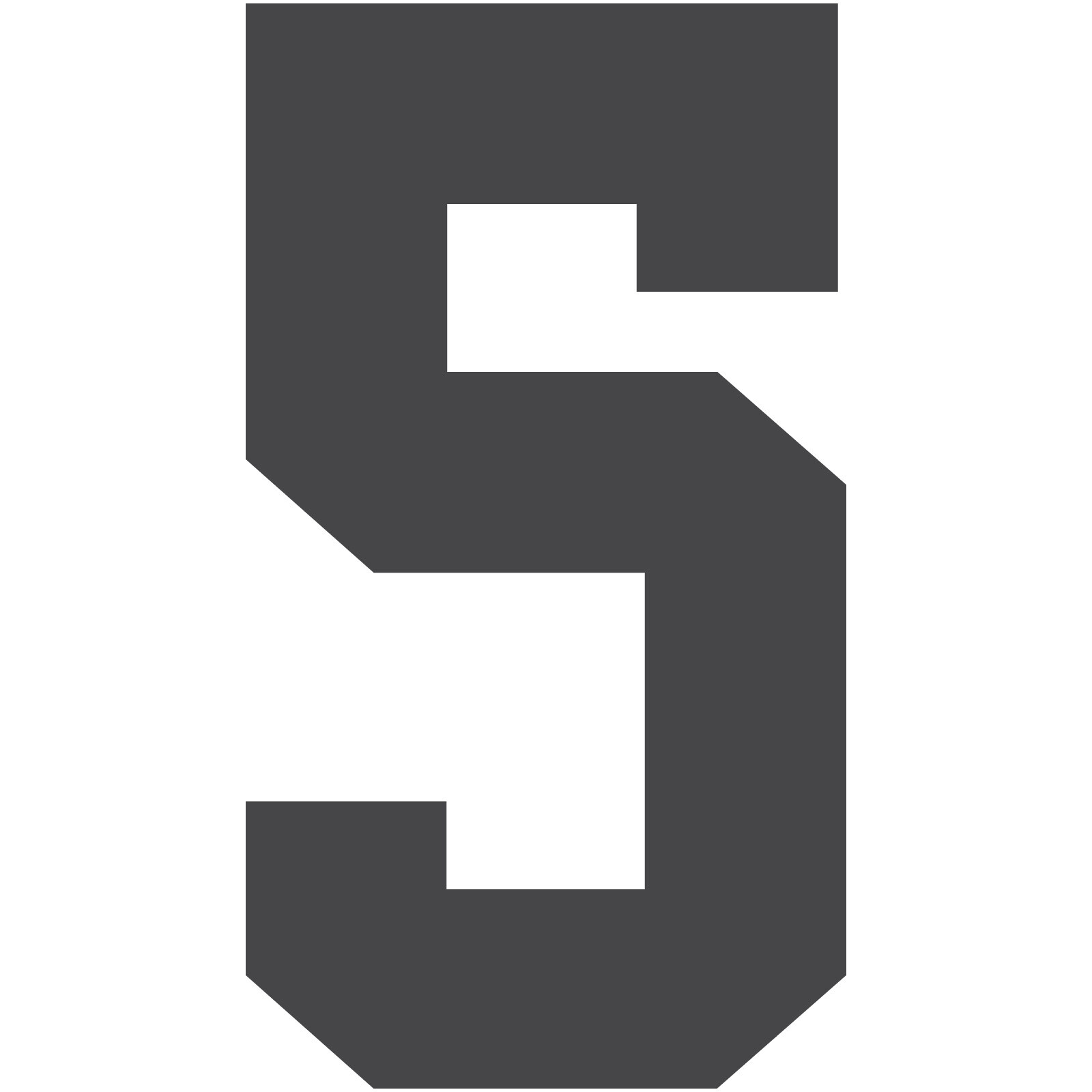 Varsity Number 5 Decal Sticker Vinyl Window College Athletic Letters ...