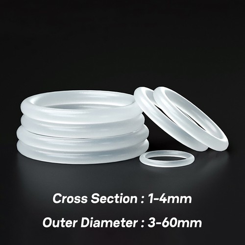 1/2/3/4mm Cross Section O-Rings Silicone Rubber 3mm - 60mm OD Gasket ...