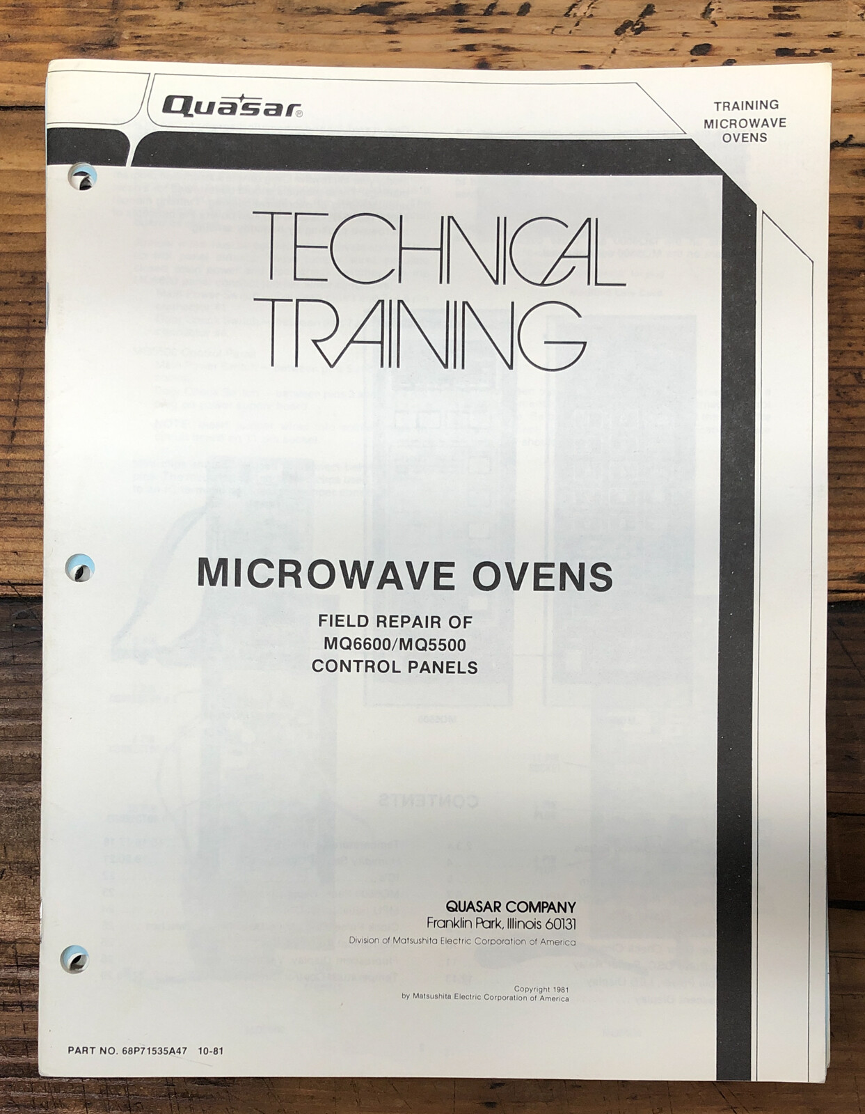 Quasar Microwave OVENS MQ6600 MQ5500 Service Manual *Original* | eBay