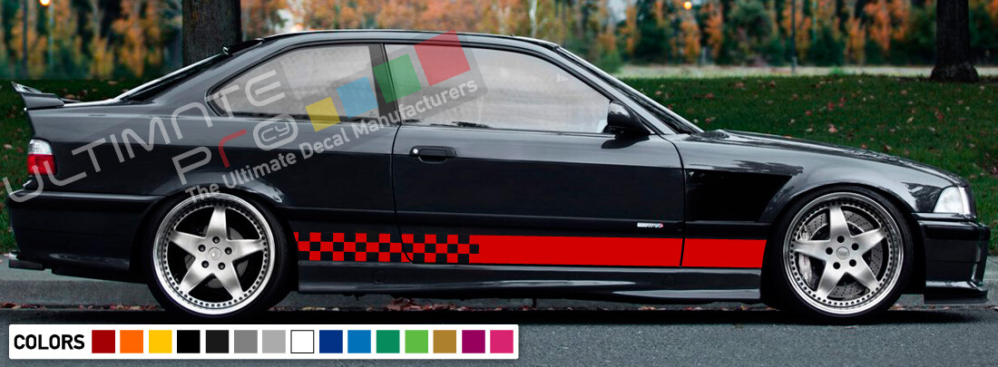 Sticker Stripe kit for BMW E36 M3 Coupe Body Wing Splitter Lip 1995 ...