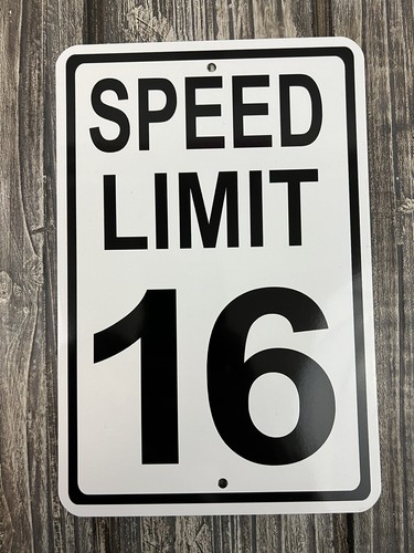Speed Limit 16 mph Mini Metal Street Sign 6”x9” (NEW) 16th Birthday ...