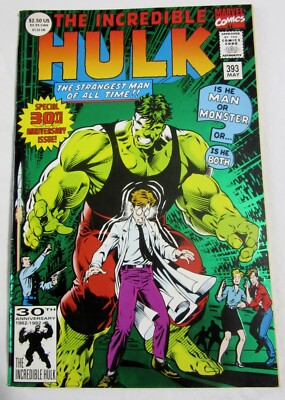 Incredible Hulk #393 1992 30th Anniversary Issue Green Foil Cover NEW ...