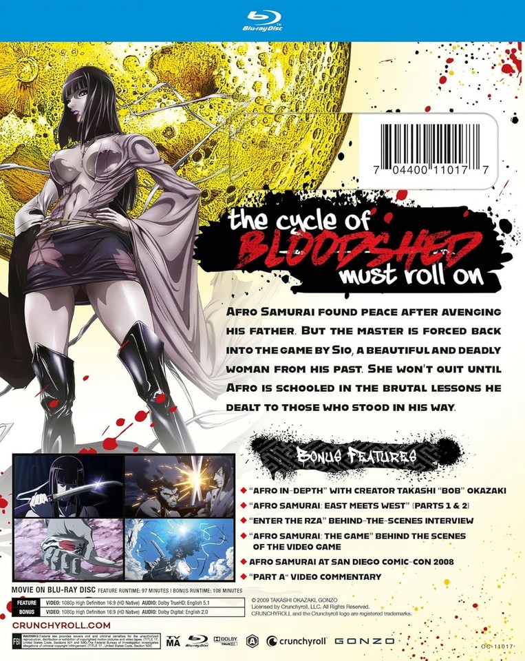 Afro Samurai - Resurrection - Director’s Cut (Blu-ray, Subtitled) 704400110177 | eBay