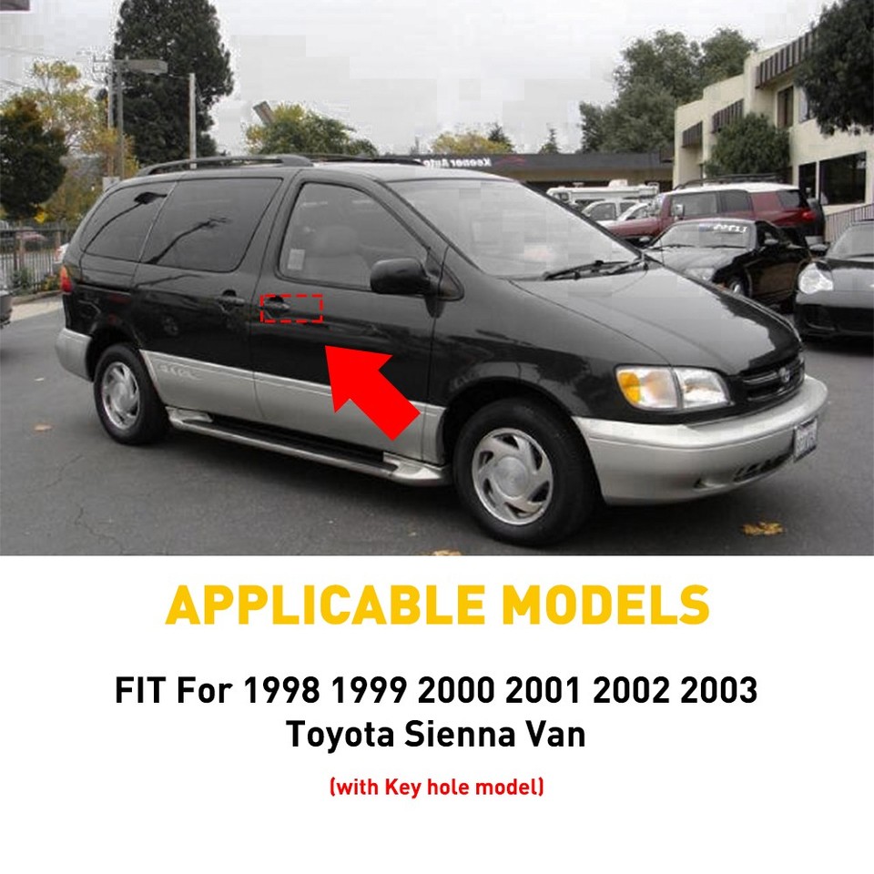 Outside Door Handle Rear Left Right For 98 99 00 01 02 03 Toyota Sienna ...