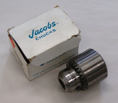 USA Made JACOBS 33BA 1/2” Capacity 3/8-24 Mount Drill Chuck NOS (no key ...
