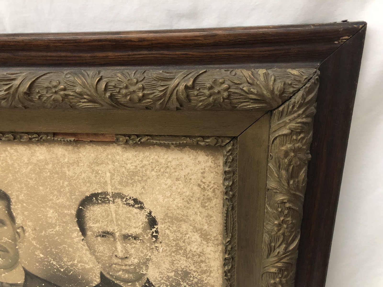 Old Vintage Carved Wood Couple Picture Photo Frame 1800s 26x30 Rare | eBay