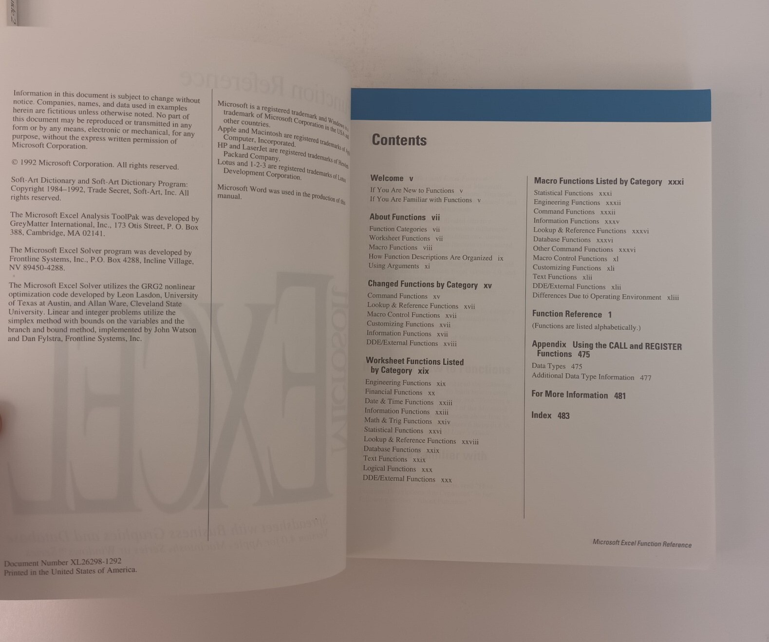 Microsoft Excel Version 4.0 User's Guide 2 & Function Reference Book PB 1993 | eBay