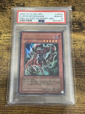 YU-GI-OH Element Hero Necroshade PSA 10 2005 PRM-GX Duel Academy- GBA ...