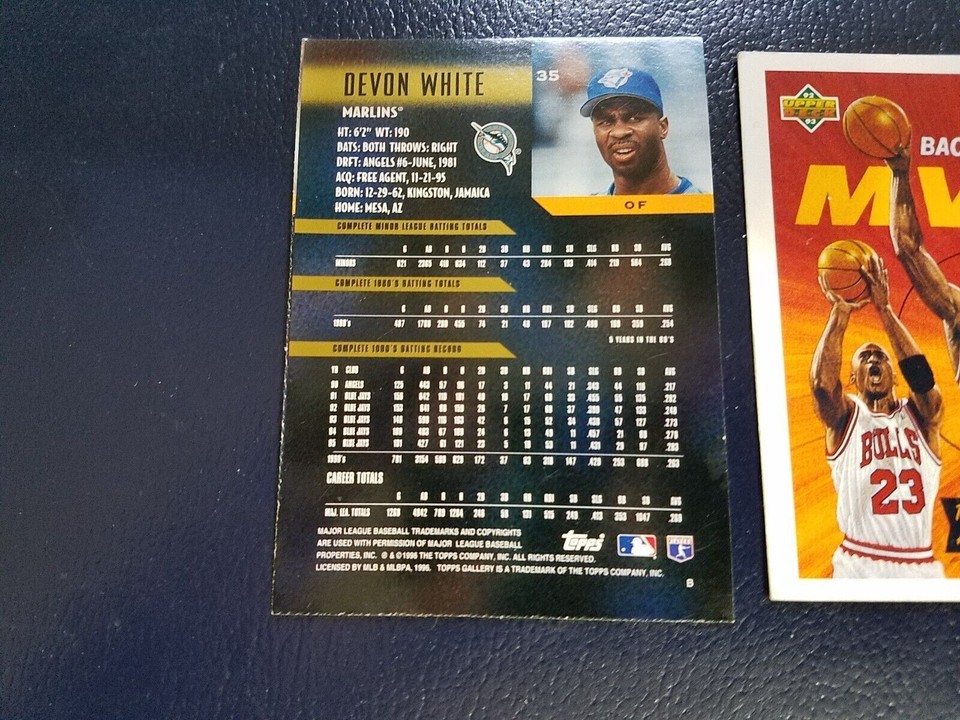 Devon White 1996 Topps Gallery The Classics Player Private Issue NO ...