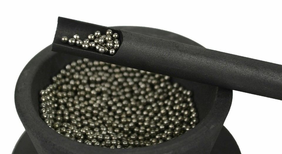 LRG GRAPHITE CRUCIBLE STIR ROD IMPURITY SCOOP LADLE SKIMMER MELTING ...