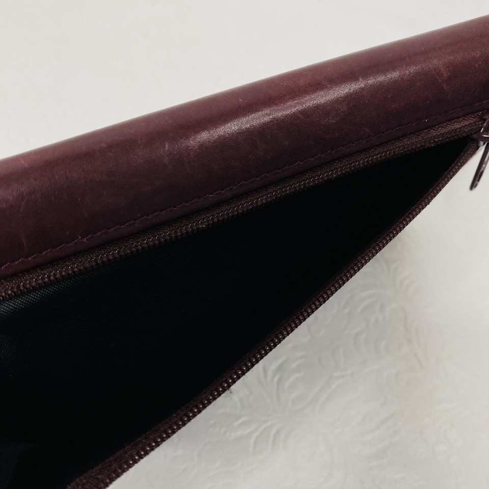 Bosca Romagna Calfskin Burgundy Leather Billfold Wallet Snap Close est ...