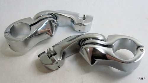 Highway Peg Foot Mounts to fit 1.25" Engine Guard | eBay