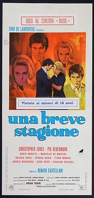 LOCANDINA, UNA BREVE STAGIONE, CASTELLANI, DEGERMARK, NADIR MORETTI ...