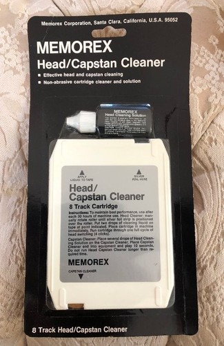 Vintage Memorex Head Capstan Cleaner 8 Track Cartridge & Liquid ...