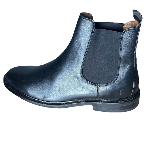 Frye Chelsea Boots Men’s Size 11.5 Black Leather Pull Tab EUC | eBay