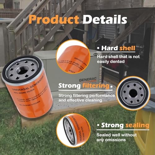 6485 Maintenance Kit for Generac 16-26KW 999cc Generator Oil Filter ...
