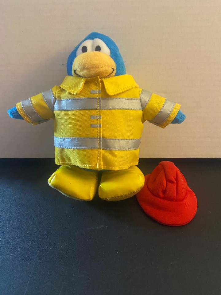 DISNEY CLUB PENGUIN PLUSH-FIREFIGHTER *NO COIN/NO TAGS*READ | eBay