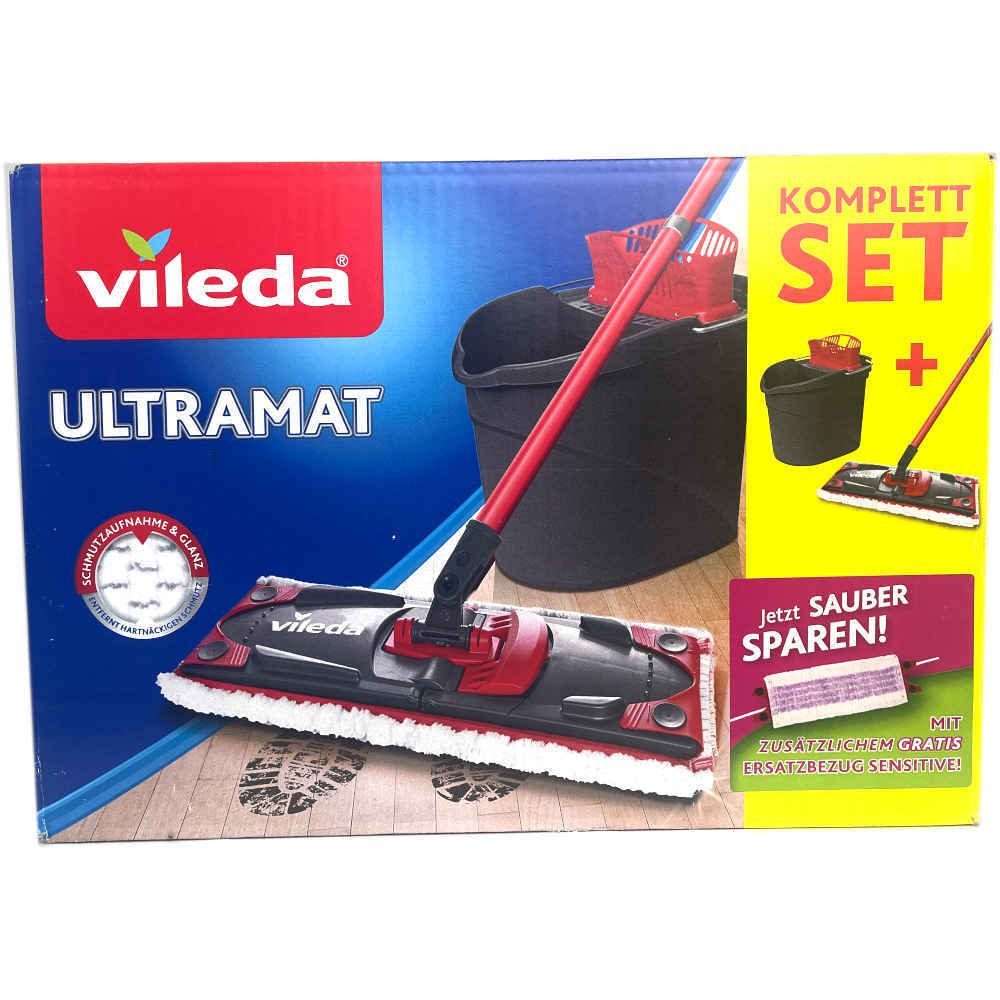 Bodenwischer und Eimer vileda Ultramat Komplettset Mop Wischmop Wicher ...