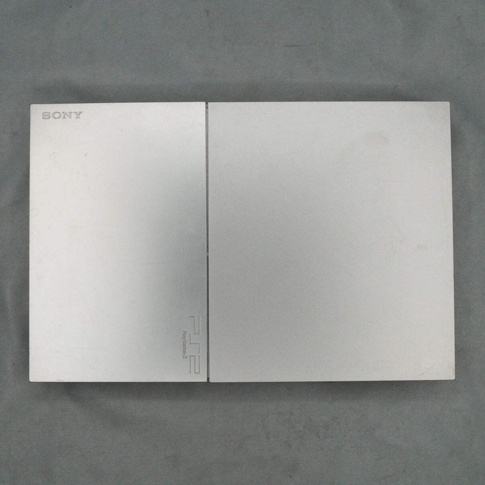 PS2 Slim Console system SCPH-90000 SS Satin Silver Boxed Tested NTSC-J ...