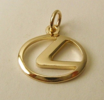 SOLID 9K 9ct YELLOW GOLD LEXUS SIGN LOGO CAR Charm/Pendant | eBay