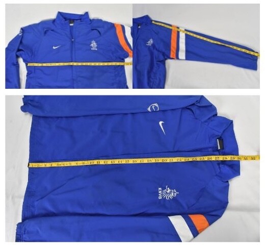 Netherlands Men Jacket Large Blue Orange Striped Track Logo Nike Full ...