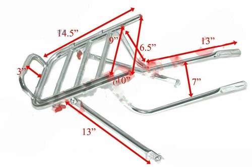 Fits Royal Enfield Adjustable Rear Luggage Carrier Chrome Plated ECs | eBay