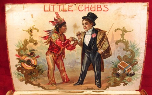 c1890 Little Chubs Cigar Box - American Indian Boy & Dude Boy EX EX ...