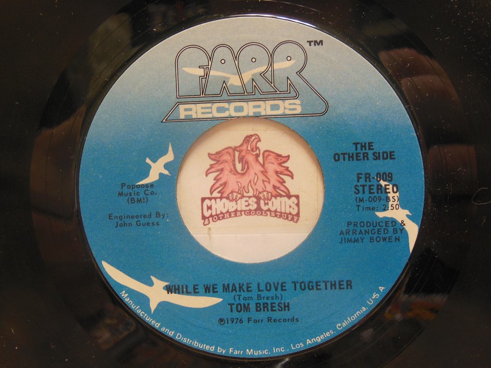 Tom Bresh – Sad Country Love Song / While We Make Love Together, 45 RPM ...
