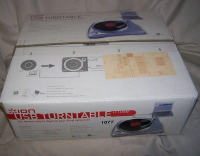 ION USB Turntable ITTUSB Digitize Vinyl Collection PC / Mac In Original ...