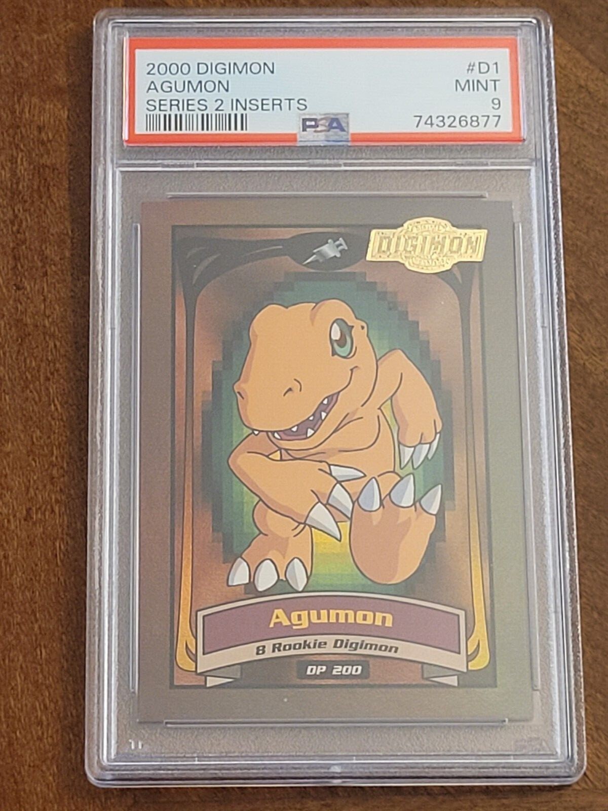 2000 DIGIMON - Animated Series 2 Insert - Agumon - D1 - Foil - PSA 9 MINT | eBay