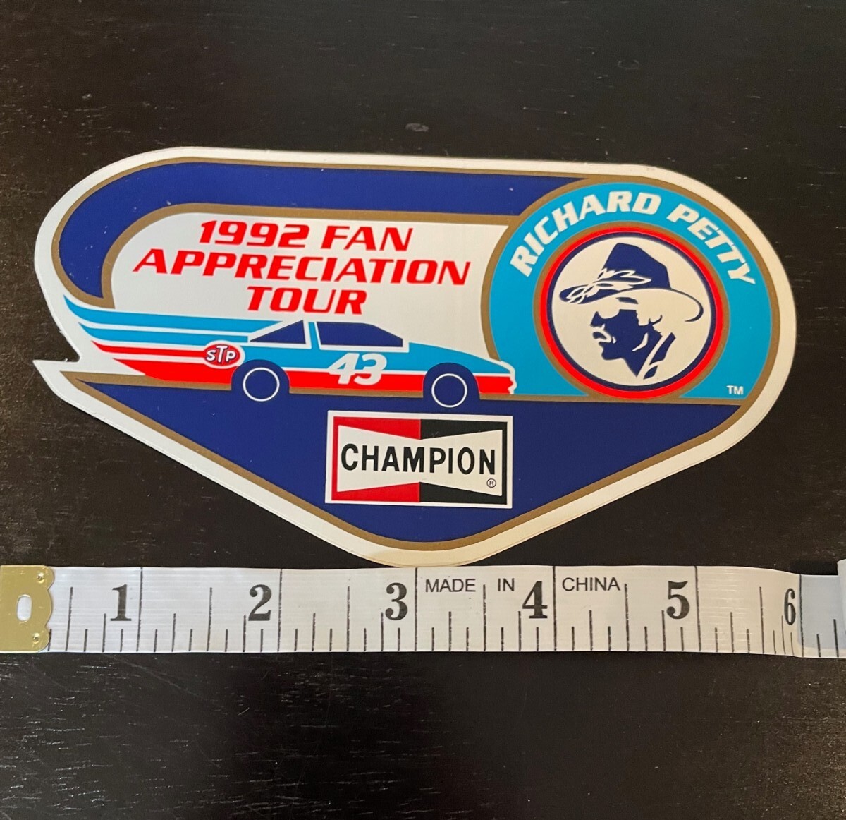 RICHARD PETTY 1992 Fan Appreciation Tour NASCAR CHAMPION Decal Sticker ...