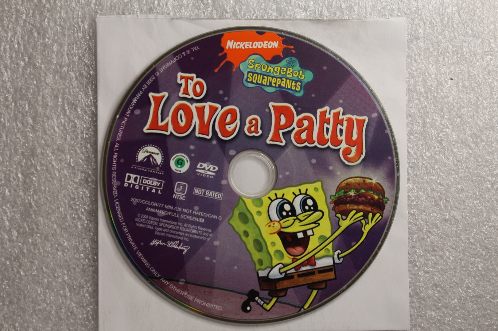Spongebob To Love A Patty Dvd