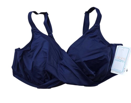 Elomi MIDNIGHT Plus Size Magnetic Underwire Wrap Bikini Top, US 38DDD ...