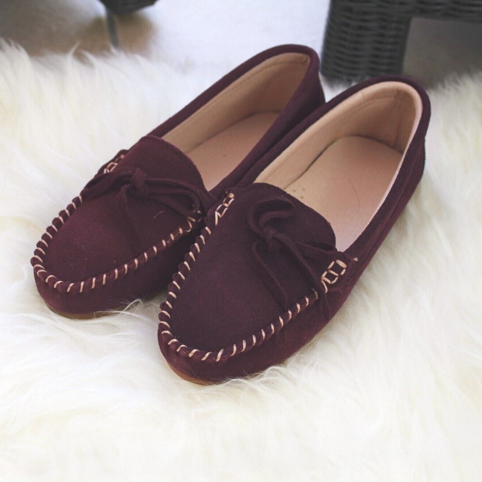 Nordvek Ladies Genuine Suede Moccasin Slip On Loafer Pumps Womens With ...
