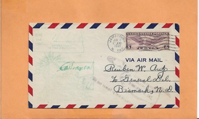 US # C16 FIRST FLIGHT JAMESTOWN N DAK JUN 2,1931 9W33 | eBay